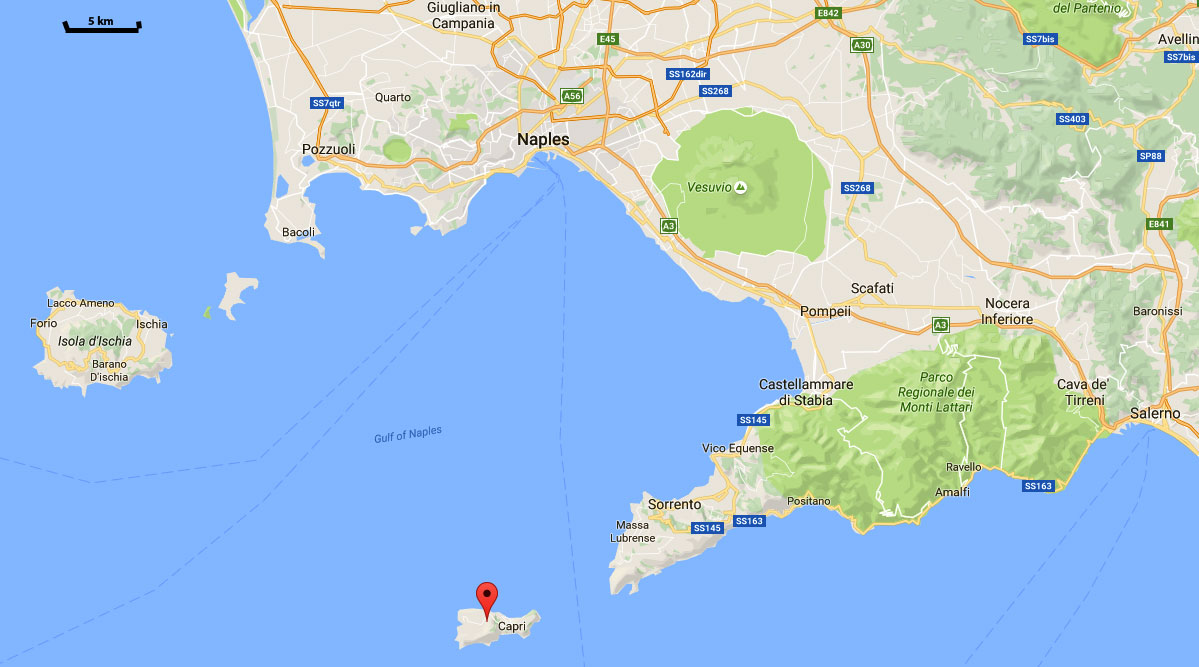 Map Of Italy And Capri - Map