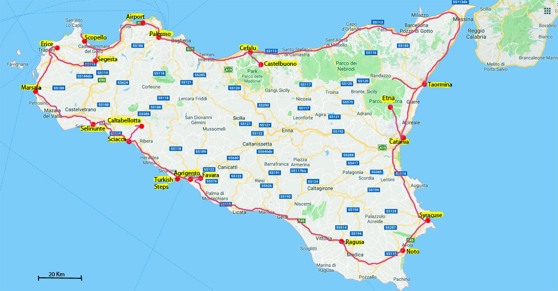 Ivan Tomicic Segesta Sicily Map